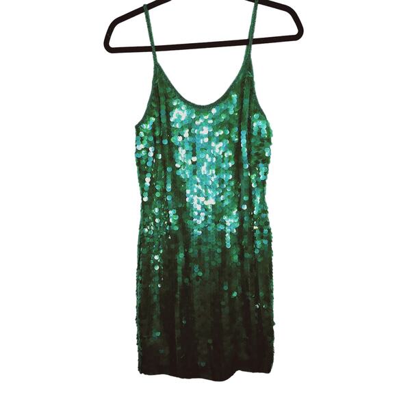 Chaudry | Dresses | Vintage Y2k Chaudry Big Sequin Slip Dress M Kelly ...